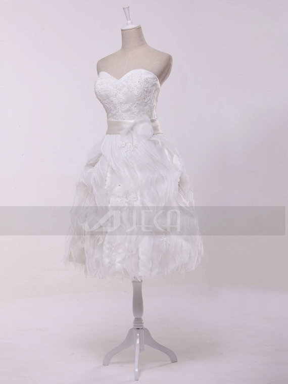 Chic Short Wedding Dress Summer Wedding Dress Beach Wedding Dress Mini ...